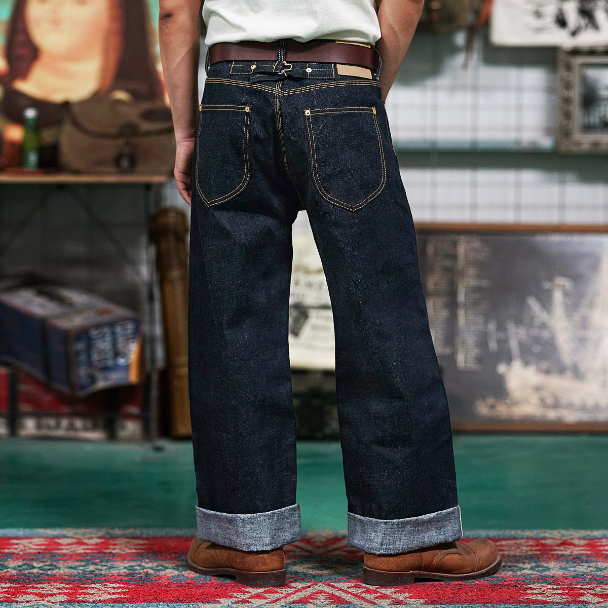 Men's 17oz Denim Pants Wide Leg – Crush on Retro