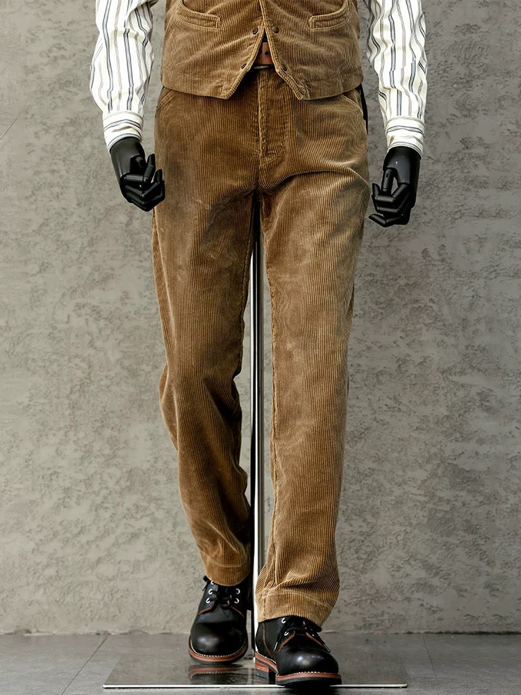 Men's Western Corduroy Pants Camel – Crush on Retro