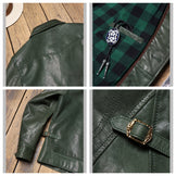 Men's Shawl Collar Cossack Leather Jacket – Crush on Retro