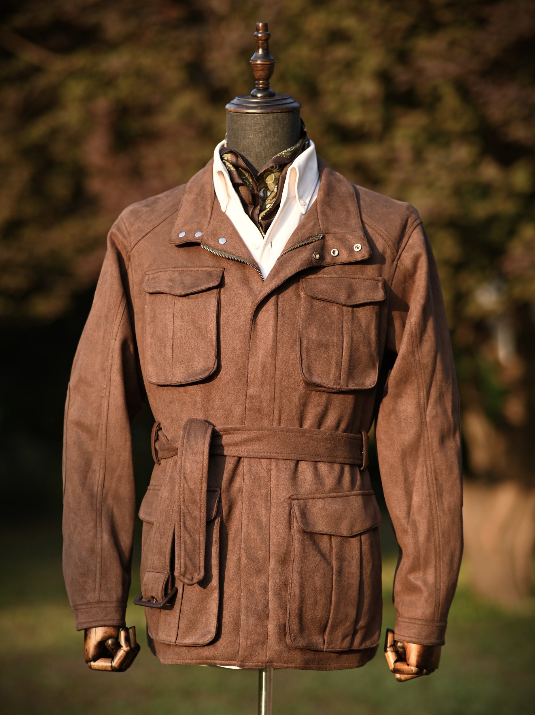 Men s Belt Faux Suede Safari Jacket Crush On Retro Men s Belt Faux Suede Safari Jacket Crush On Retro