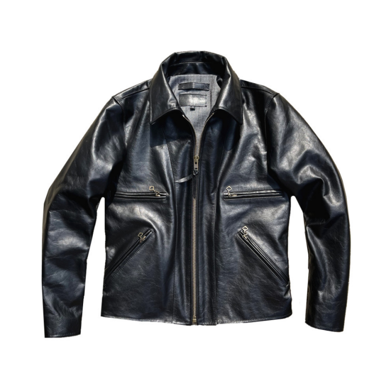 Men's Zip Leather Jacket – Crush on Retro