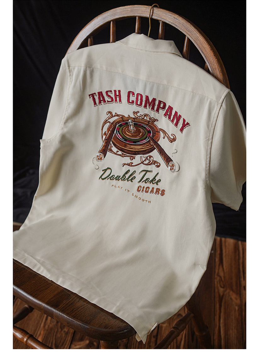 Roulette Wheel Embroidery Bowling Shirt – Crush on Retro