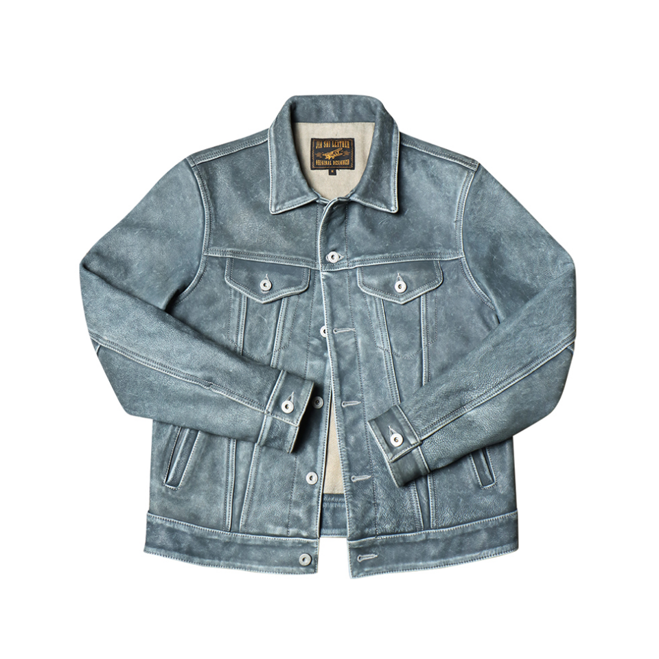 Men's Type III Leather Trucker Jacket – Crush on Retro
