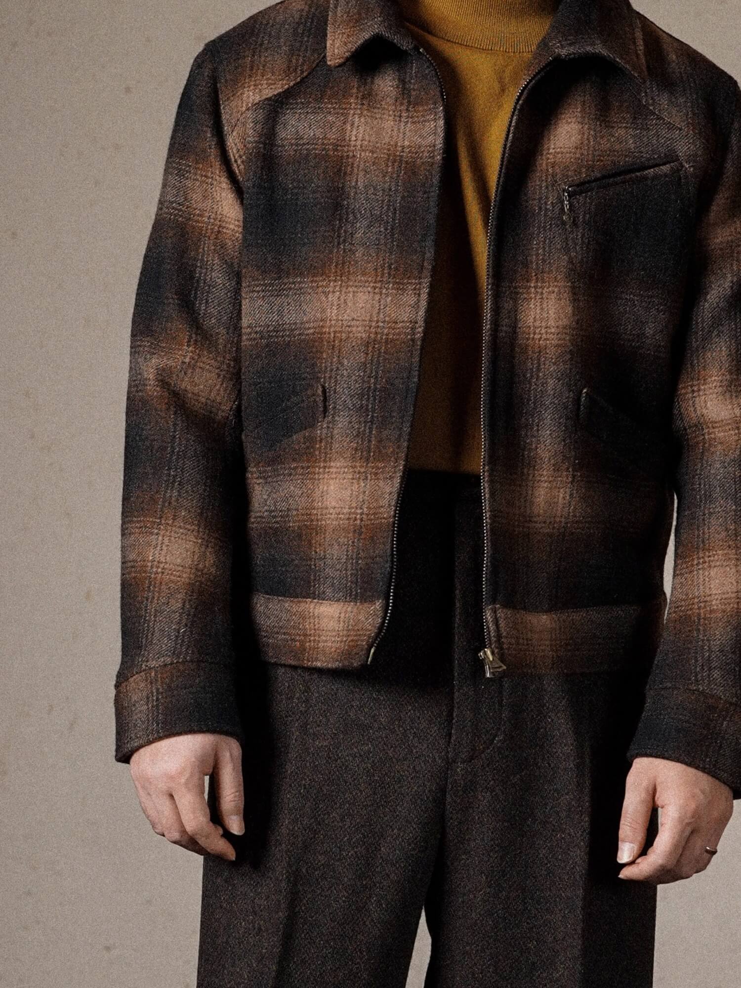 Men's Gradient Plaid Tweed Jacket – Crush on Retro